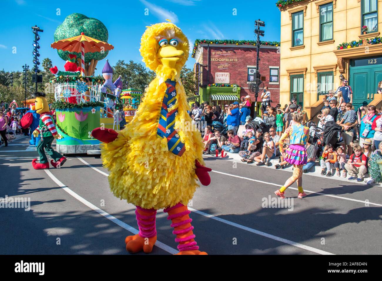 Orlando, Florida. December 07, 2019. Big Bird and Elmo in Sesame Street ...