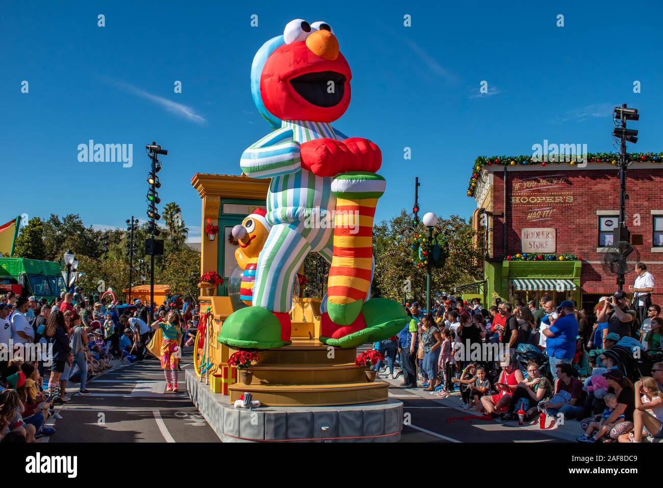 Orlando, Florida. December 07, 2019. Big Elmo float in Sesame Street ...