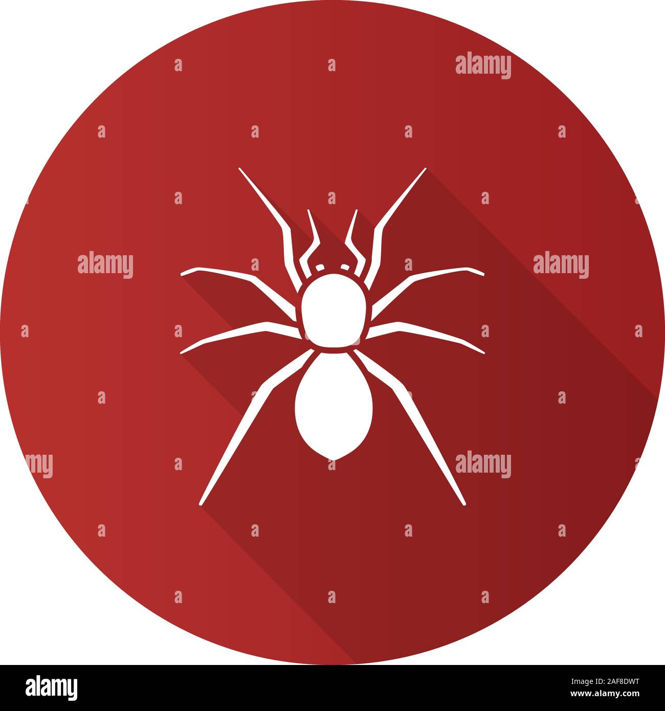 Spider flat design long shadow glyph icons set. Arachnida. Vector ...