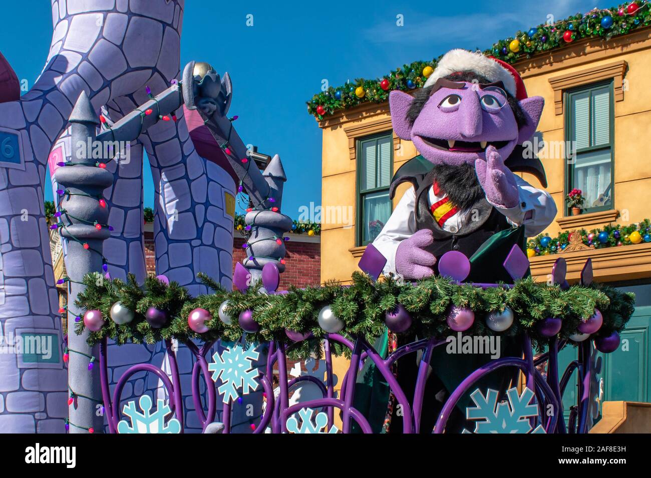 Orlando, Florida. December 07, 2019. Count Von Count in Sesame Street ...