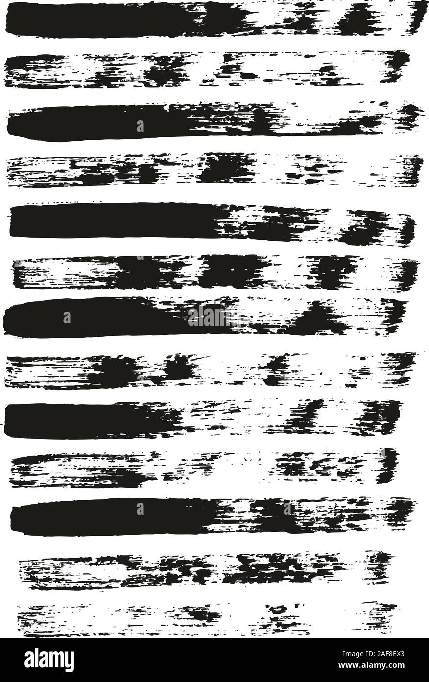 Flat Paint Brush Thin Straight Lines High Detail Abstract Vector ...