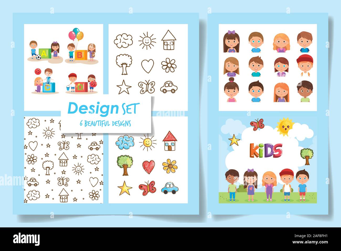six designs of kids and toys Stock Vector Image & Art - Alamy