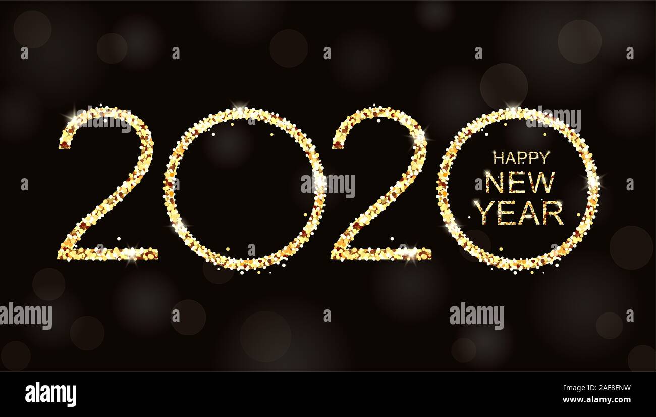 Abstract Beauty 2020 New Year Celebration Poster Background ...