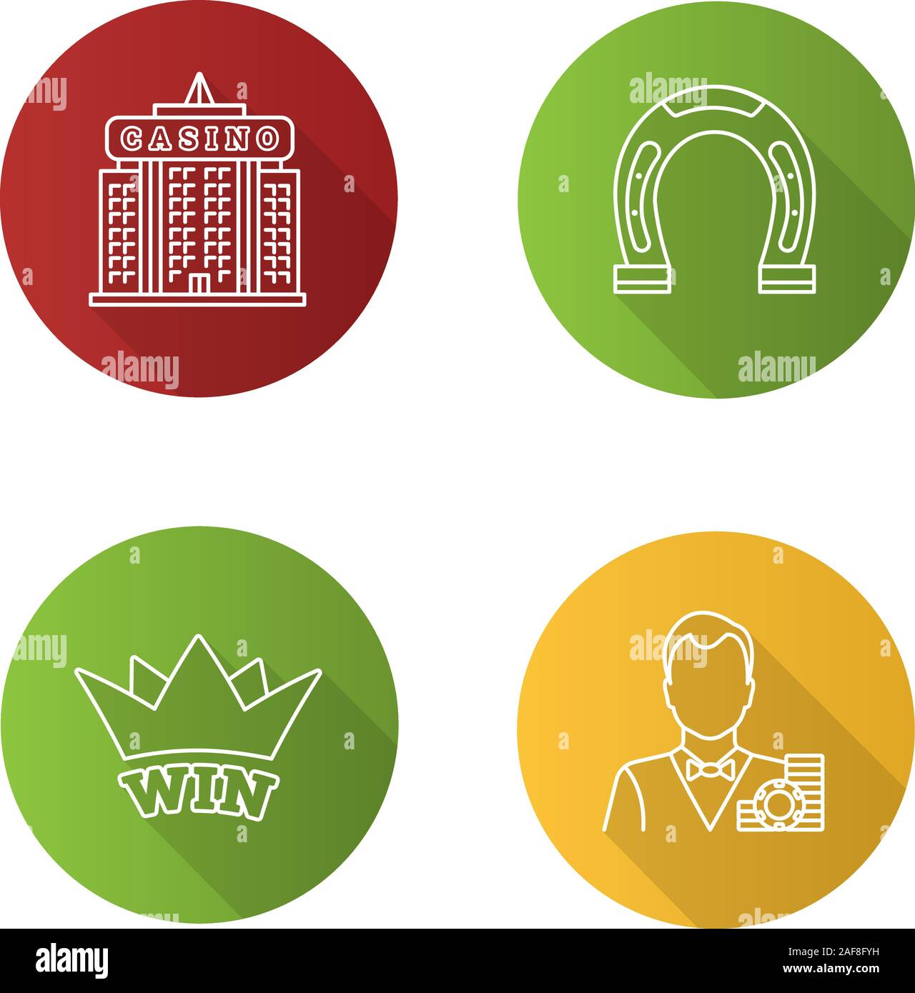 Success flat icons long Cut Out Stock Images & Pictures - Alamy