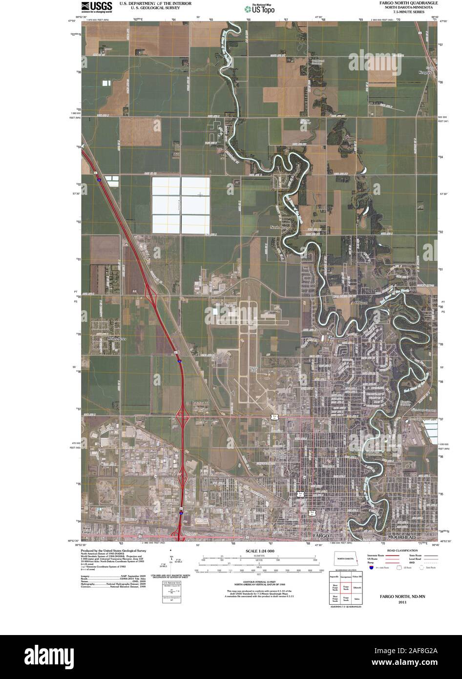 Map of fargo north dakota hi-res stock photography and images - Alamy