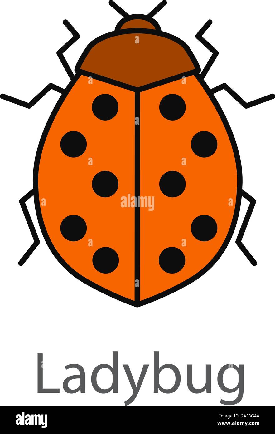 Ladybug color icon. Ladybird. Insect. Isolated vector illustration ...