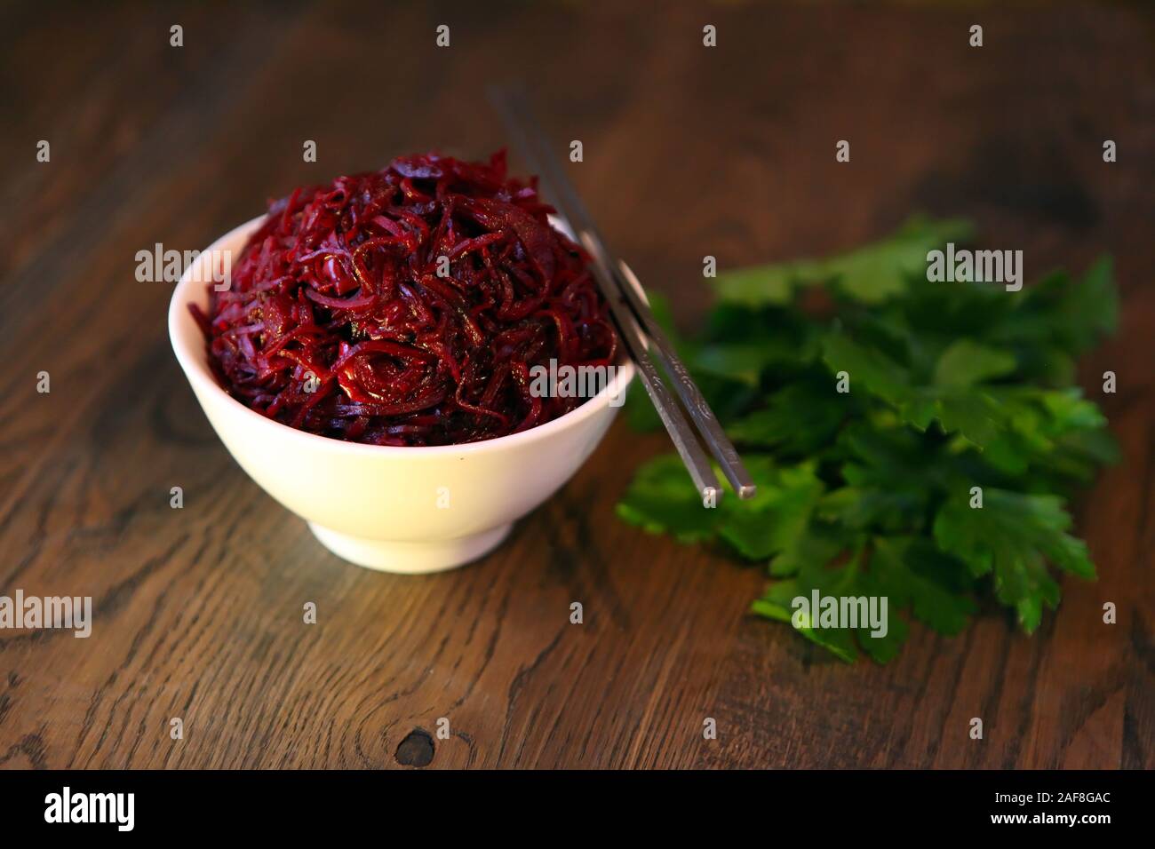 Beet Spicy Korean-style carrot salad. Koryo-saram cuisine Stock Photo ...