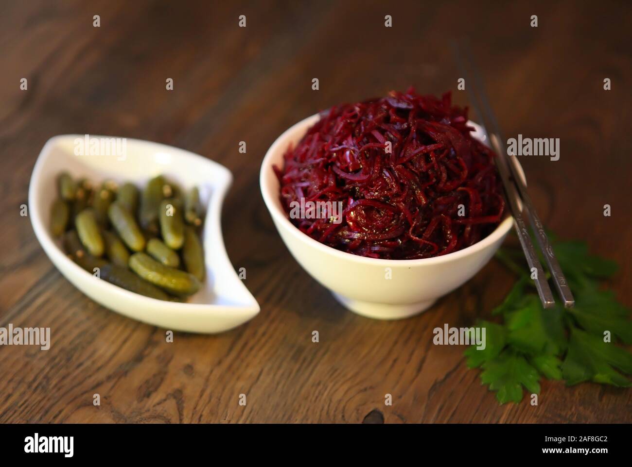 Beet Spicy Korean-style carrot salad. Koryo-saram cuisine Stock Photo ...