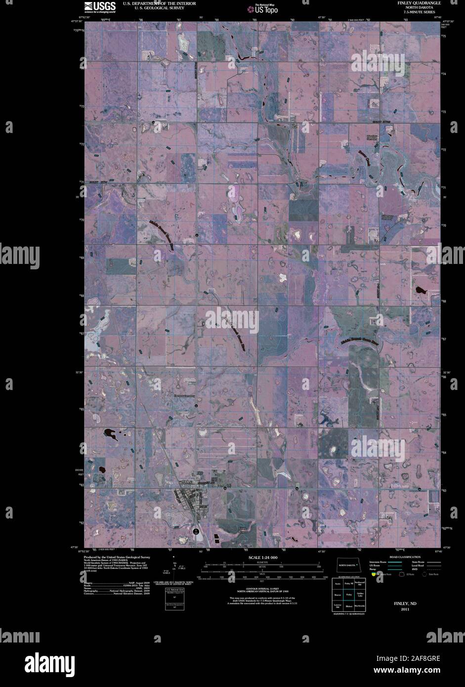 Map of finley north dakota hi-res stock photography and images - Alamy
