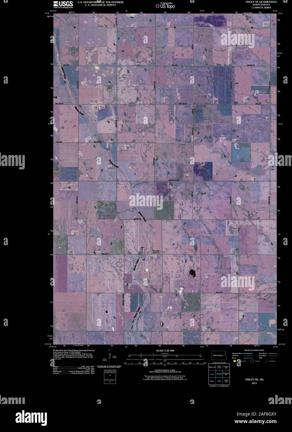 Map of finley north dakota hi-res stock photography and images - Alamy
