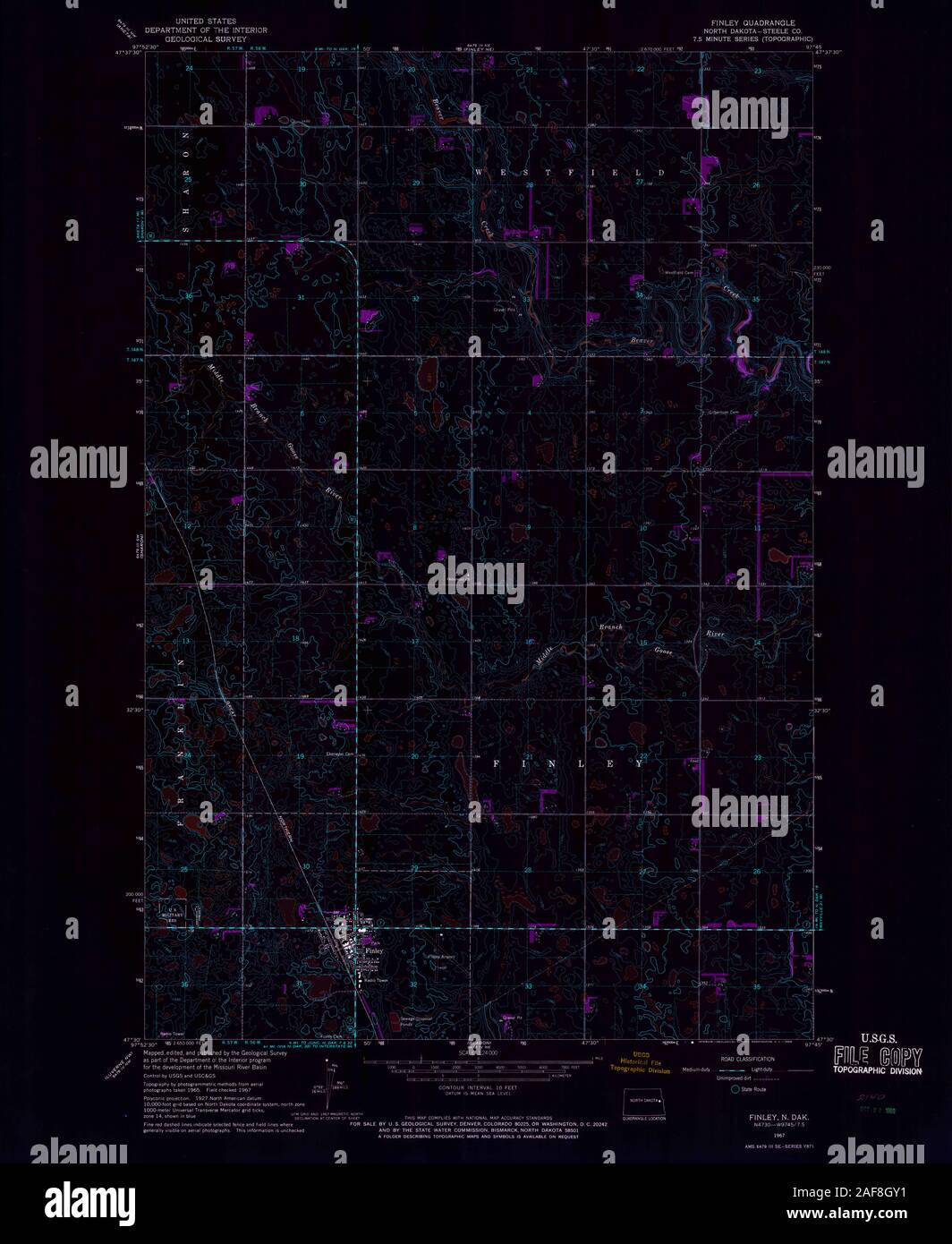 Map of finley north dakota hi-res stock photography and images - Alamy