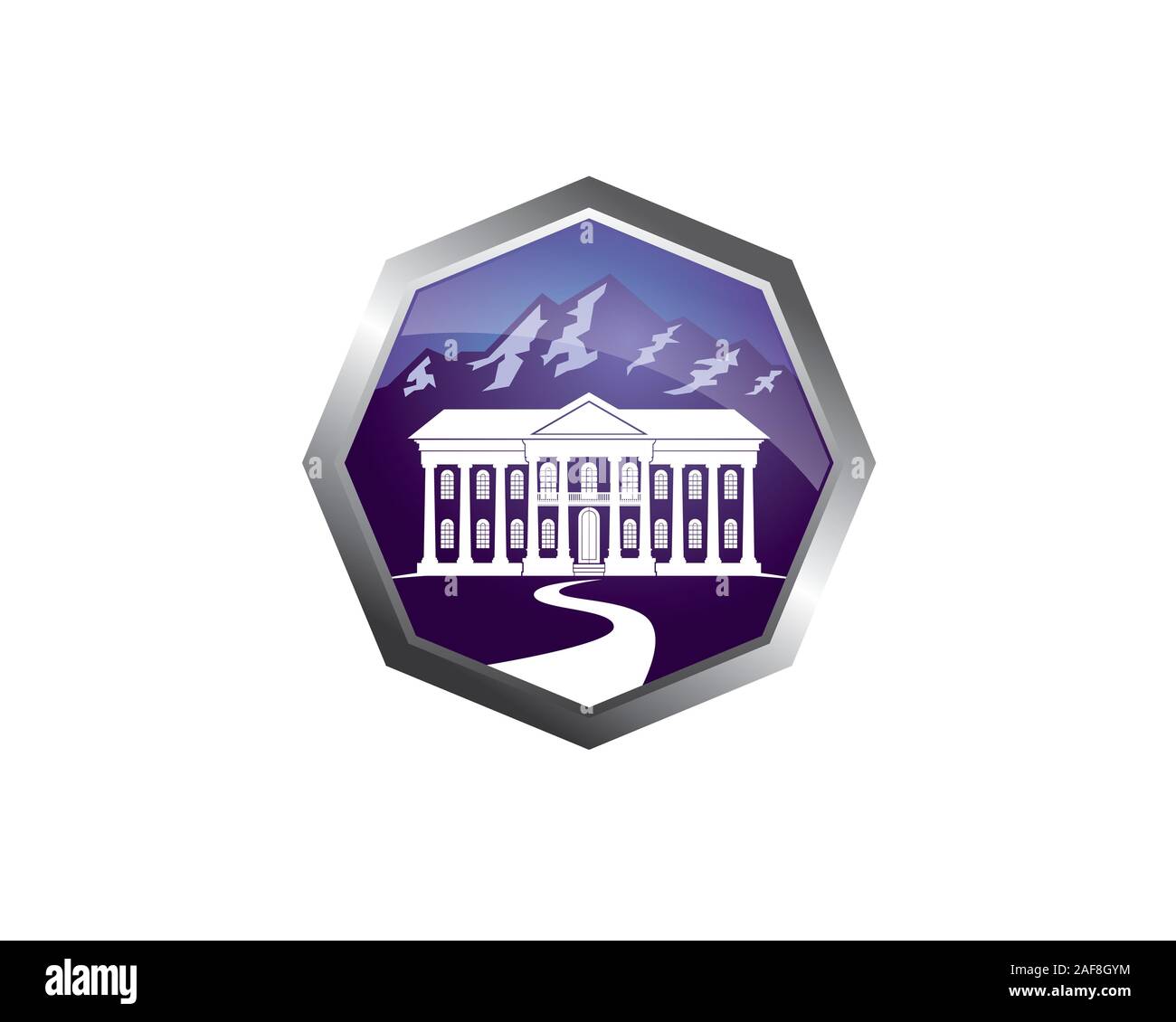 Colonial village, illustration Cut Out Stock Images & Pictures - Alamy