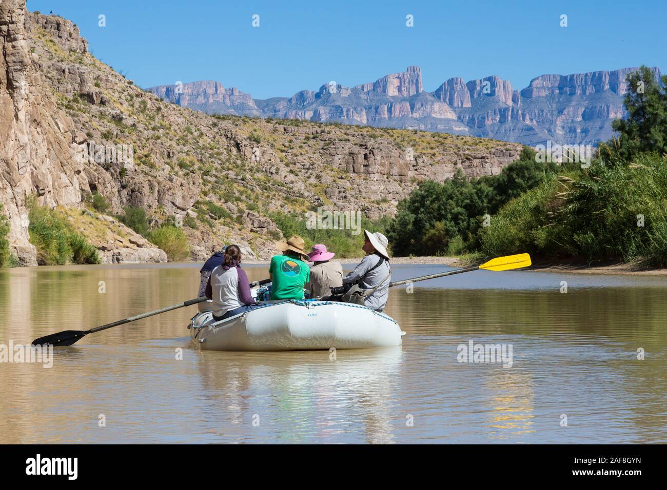Big Bend National Park. Rafters on the Rio Grande, Hot Springs Canyon ...
