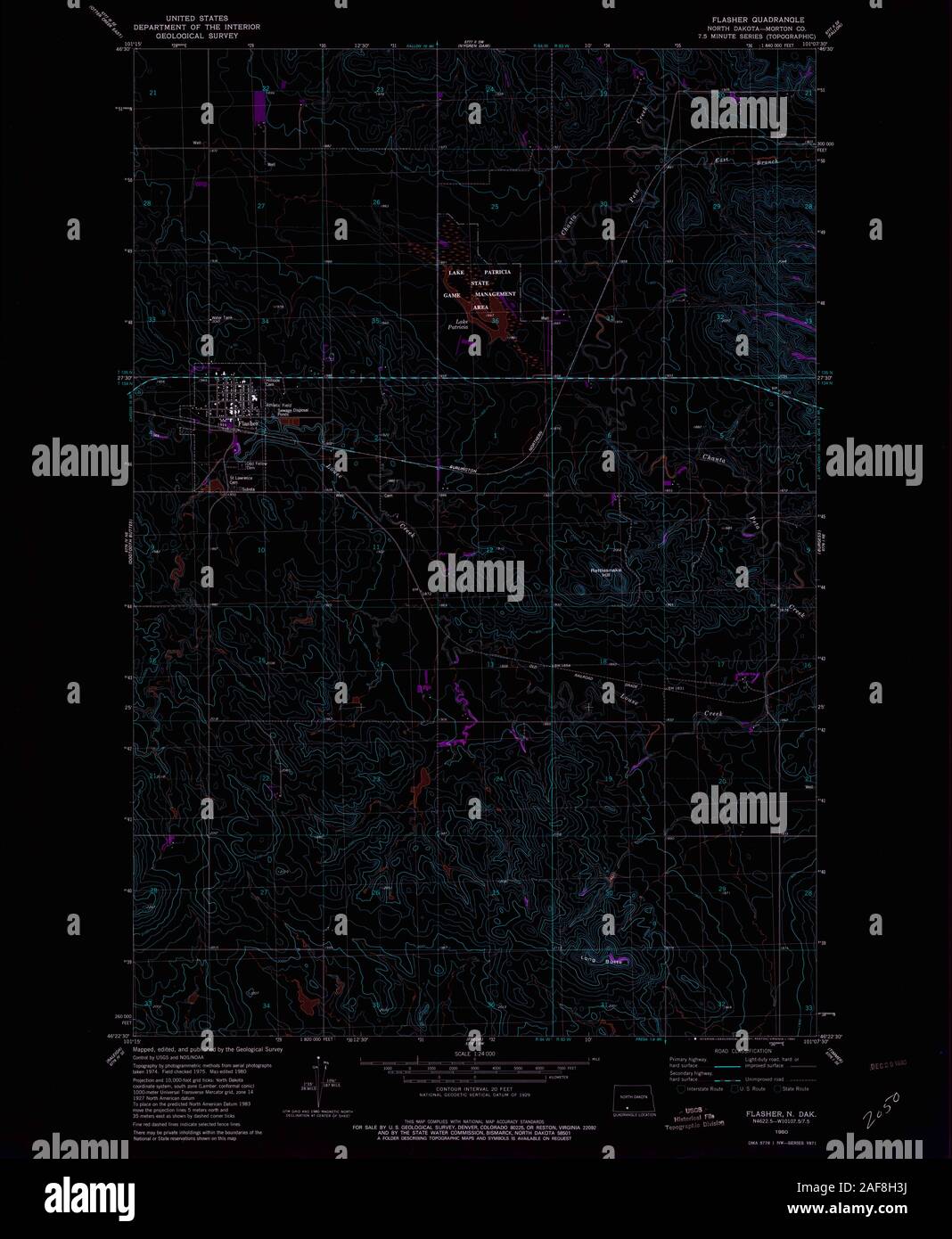 Map of flasher north dakota hi-res stock photography and images - Alamy