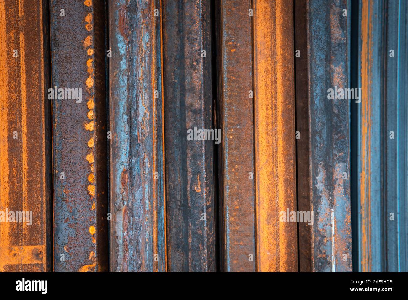 Steel bar for construction.Metal pipe profile. Stock photo of metal ...