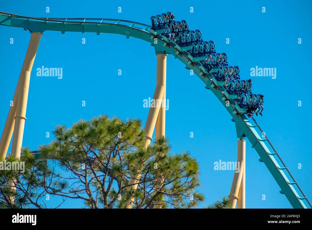 Orlando, Florida. December 07, 2019. People having fun Kraken ...