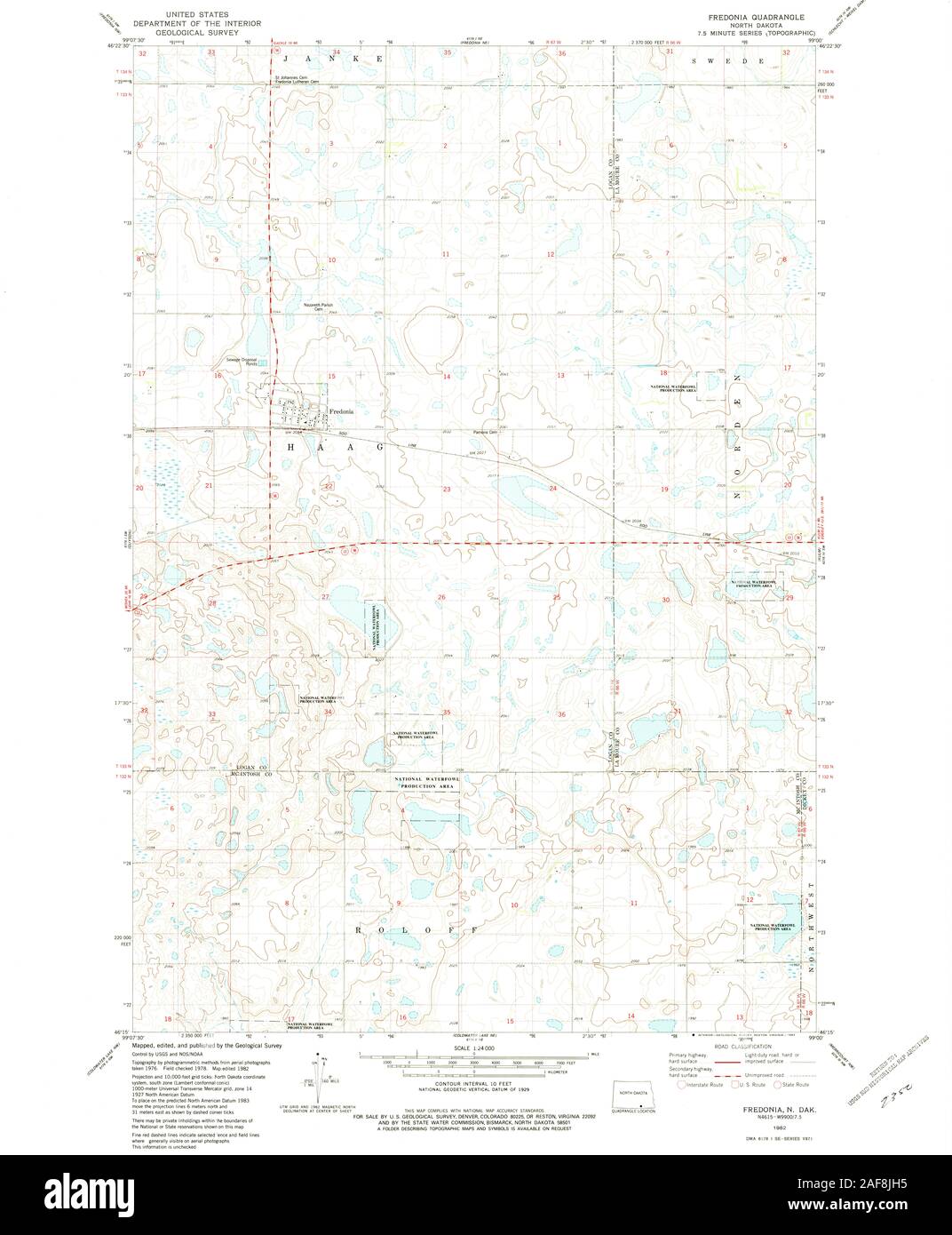 Map of fredonia north dakota hi-res stock photography and images - Alamy