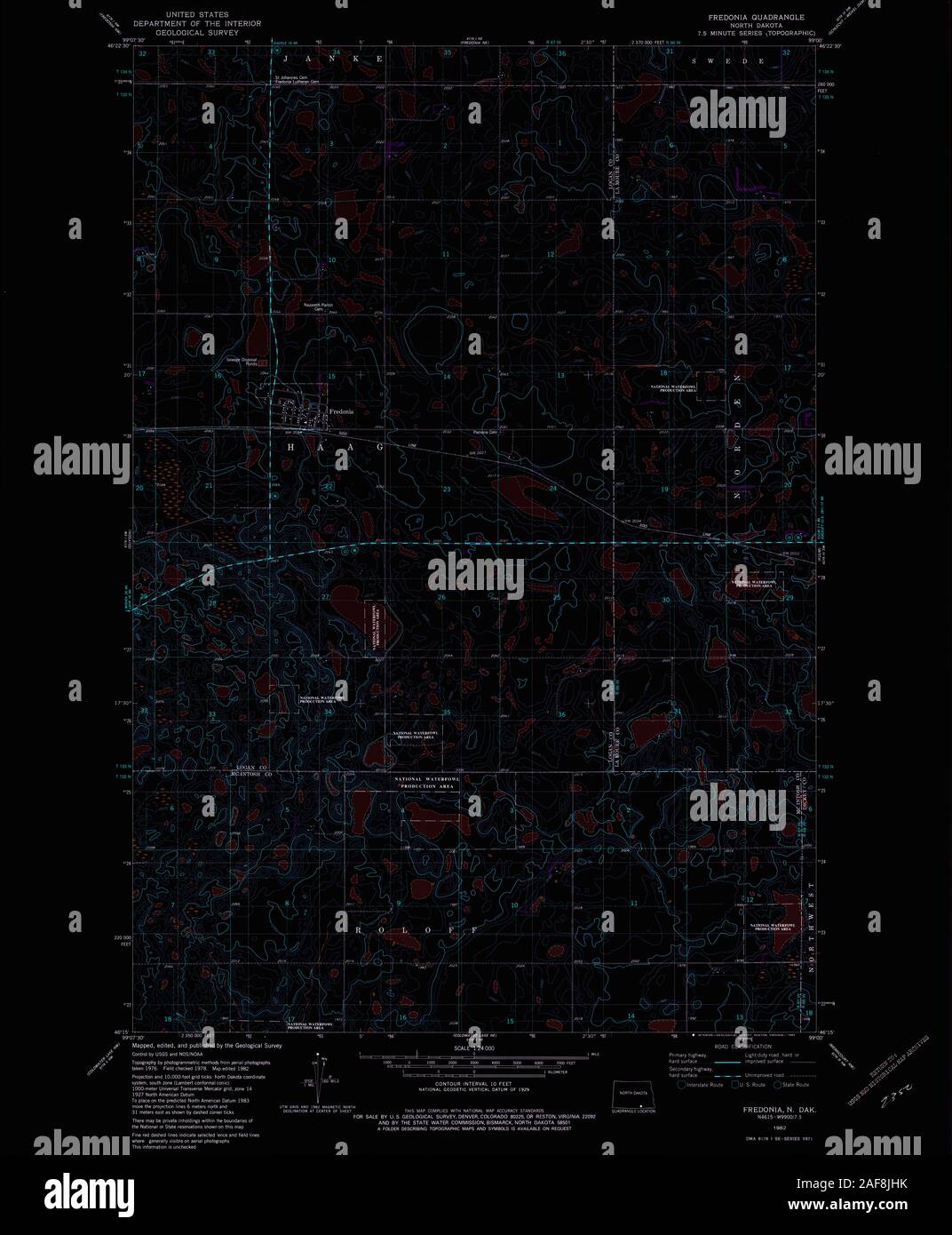 Map of fredonia north dakota hi-res stock photography and images - Alamy