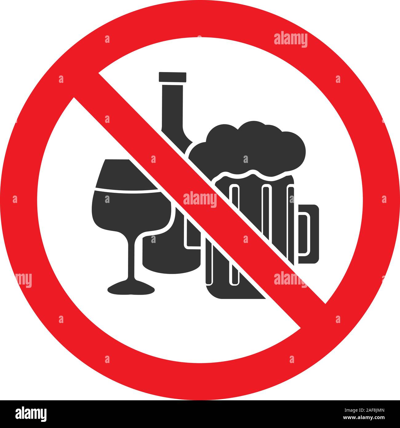 No Drinking Beer Sign
