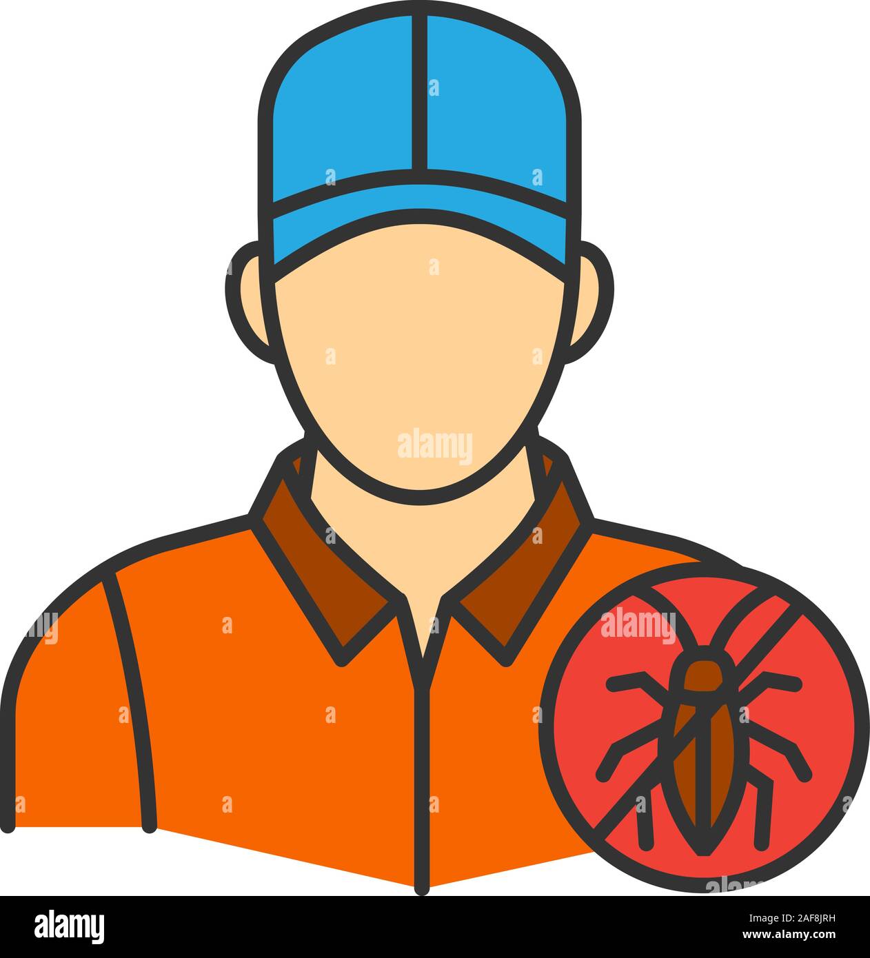 Exterminator color icon. Pest control service. Isolated vector ...
