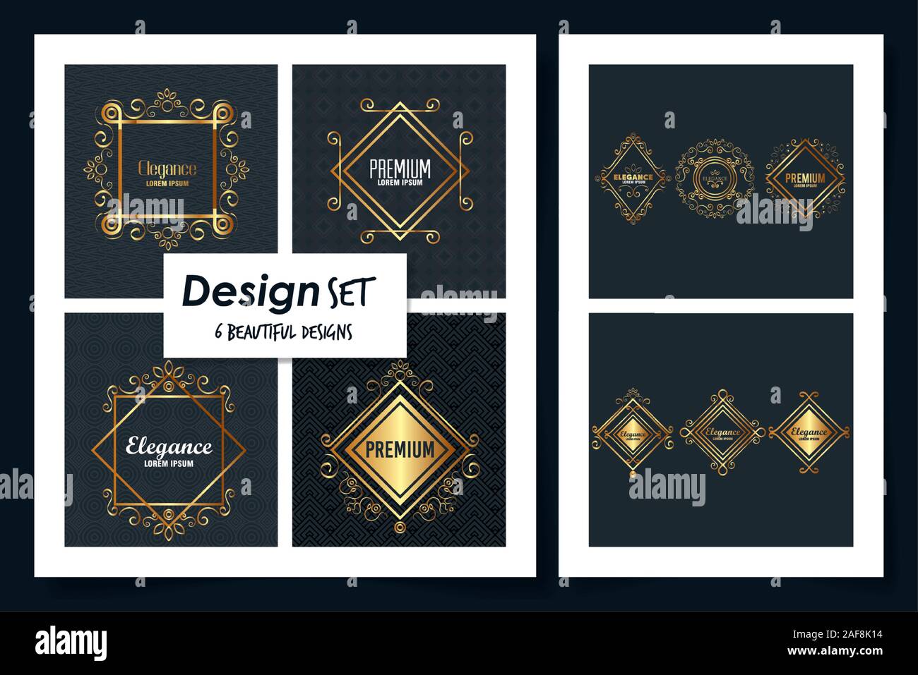 six designs of victorian elegance frames Stock Vector Image & Art - Alamy