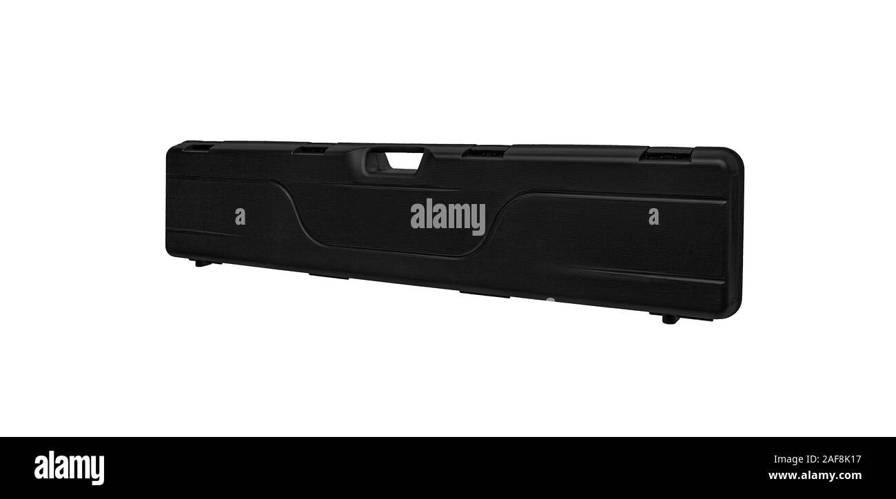 Black plastic hard case for transporting and storing weapons. Gun ...