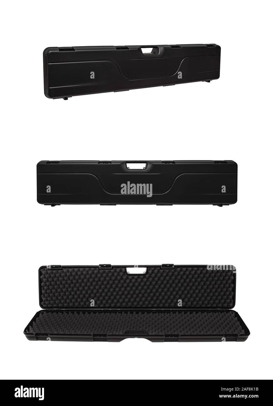 Black plastic hard case for transporting and storing weapons. Gun ...