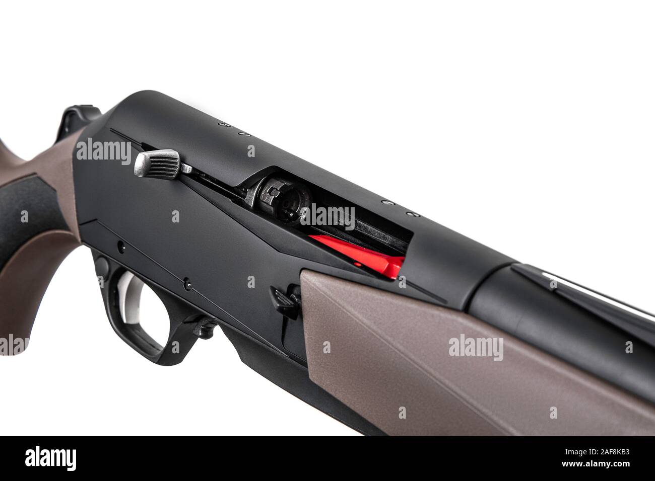 modern semi-automatic hunting rifle isolated on white background Stock ...