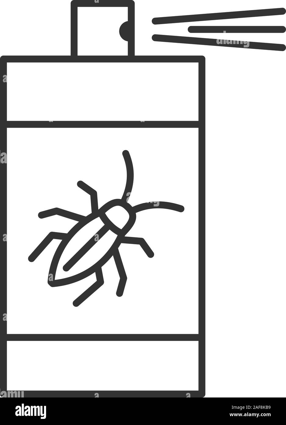 Roaches bait linear icon. Cockroach repellent spray. Thin line ...