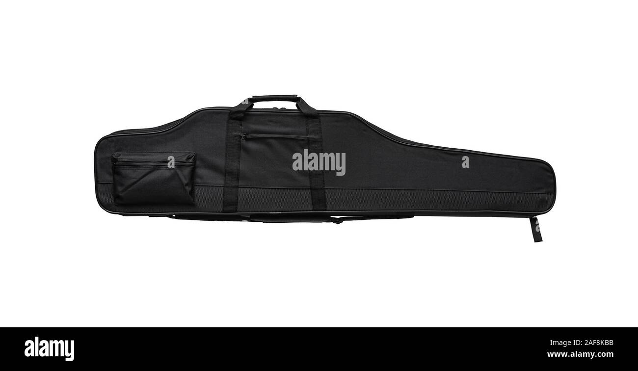 Black soft case for guns isolated for white background. Convenient case ...