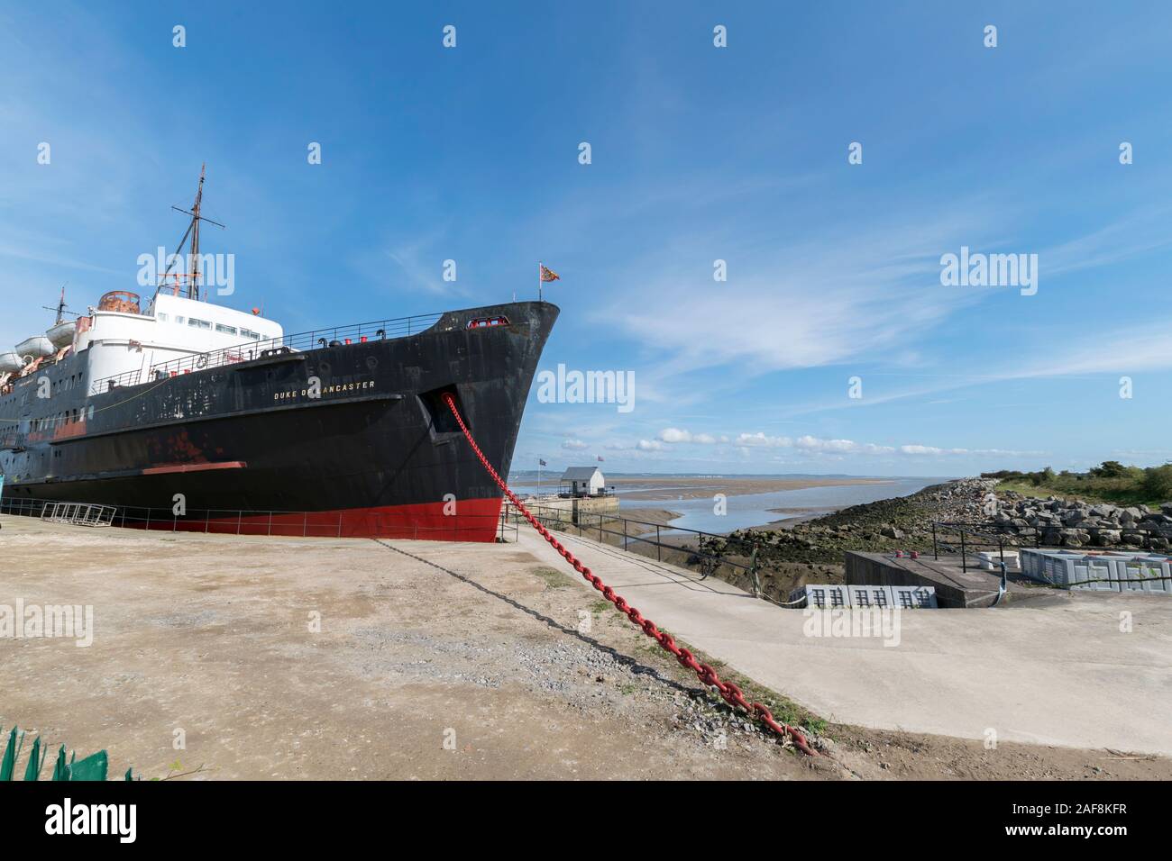 Llanerchy y Mor dock showing The Duke Of Lancaster ship near Mostyn ...