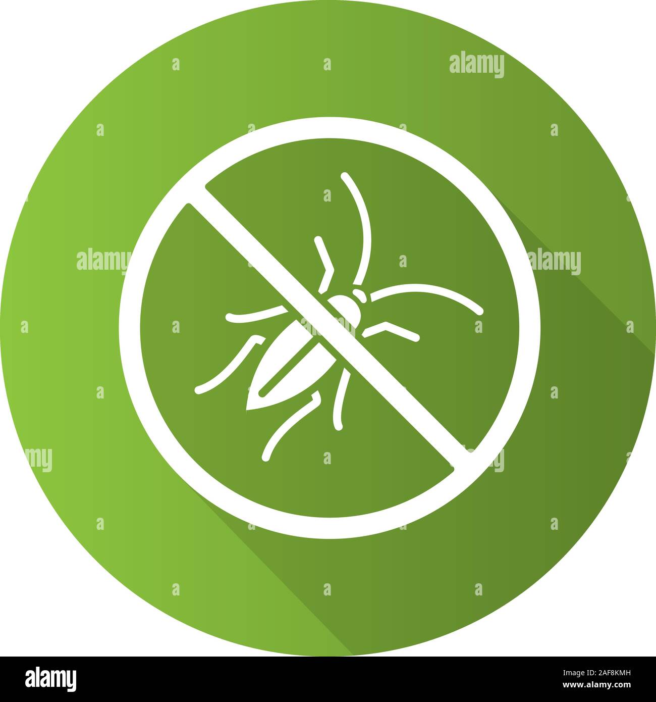 Stop cockroaches sign flat design long shadow glyph icon. Roach ...