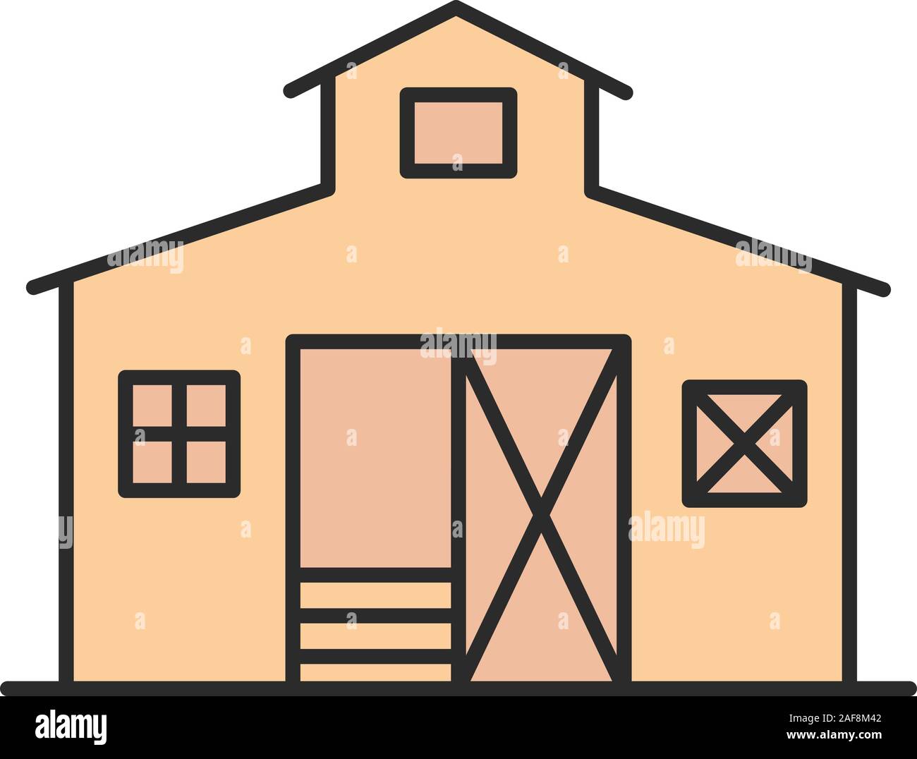 Wooden barn style farm house Cut Out Stock Images & Pictures - Alamy