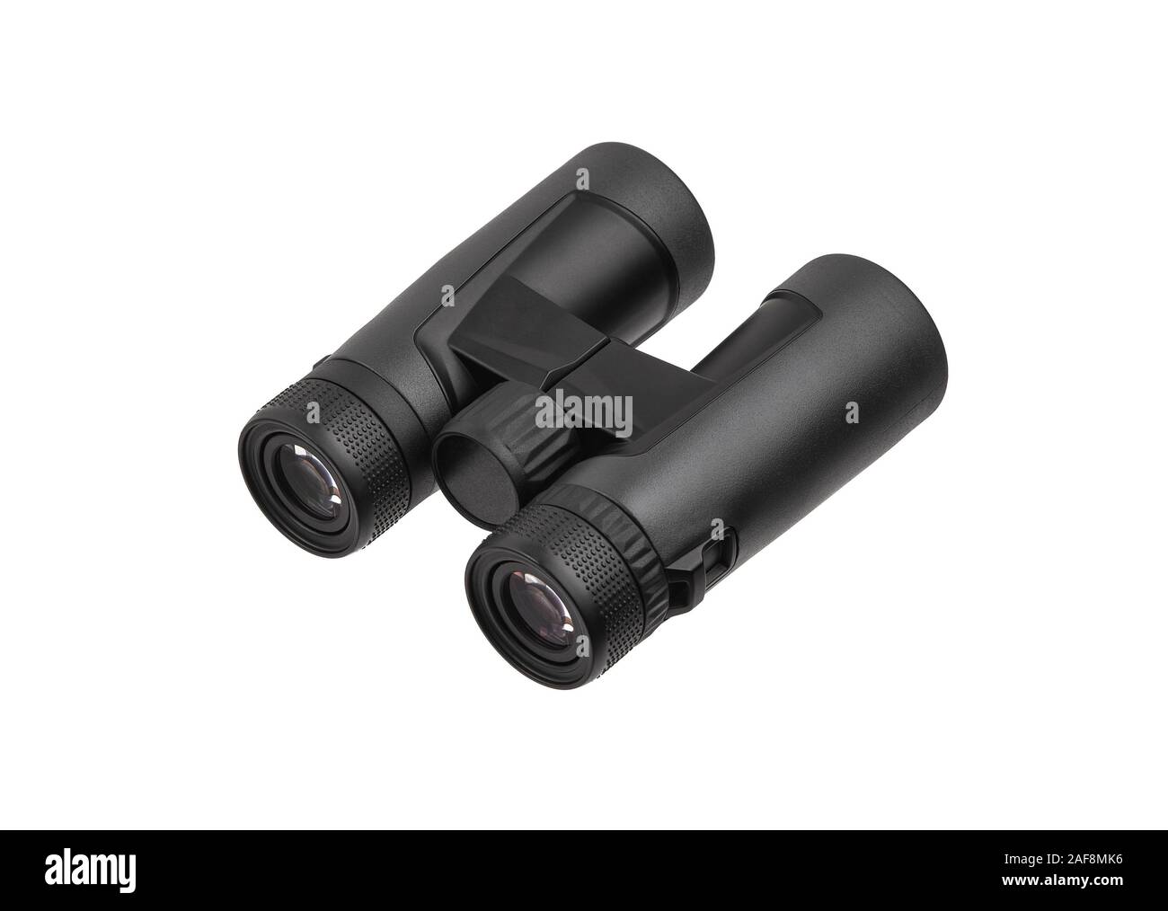 Modern binoculars isolated on white background. Optical device for long ...