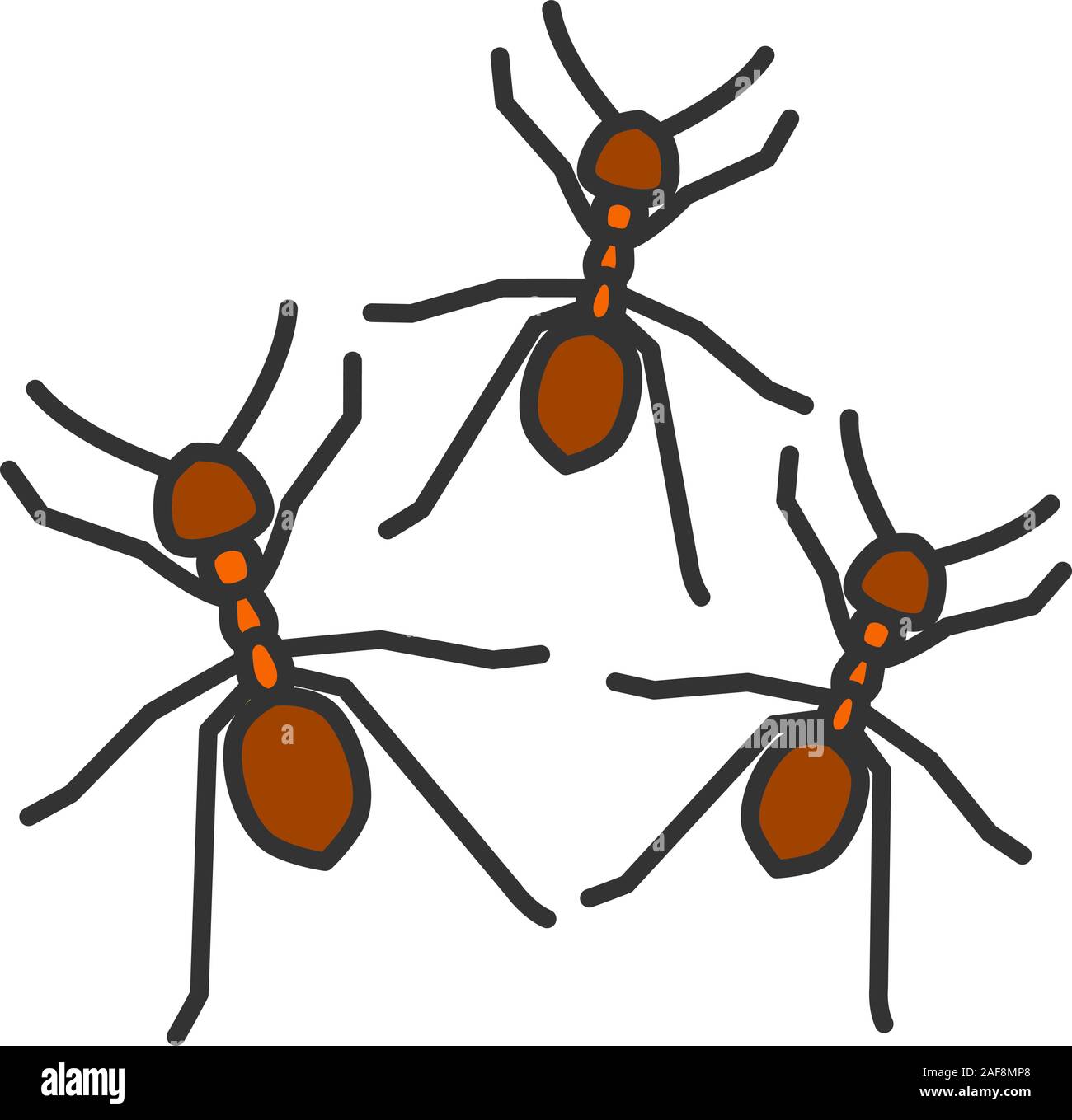 Ants color icon. Isolated vector illustration Stock Vector Image & Art ...