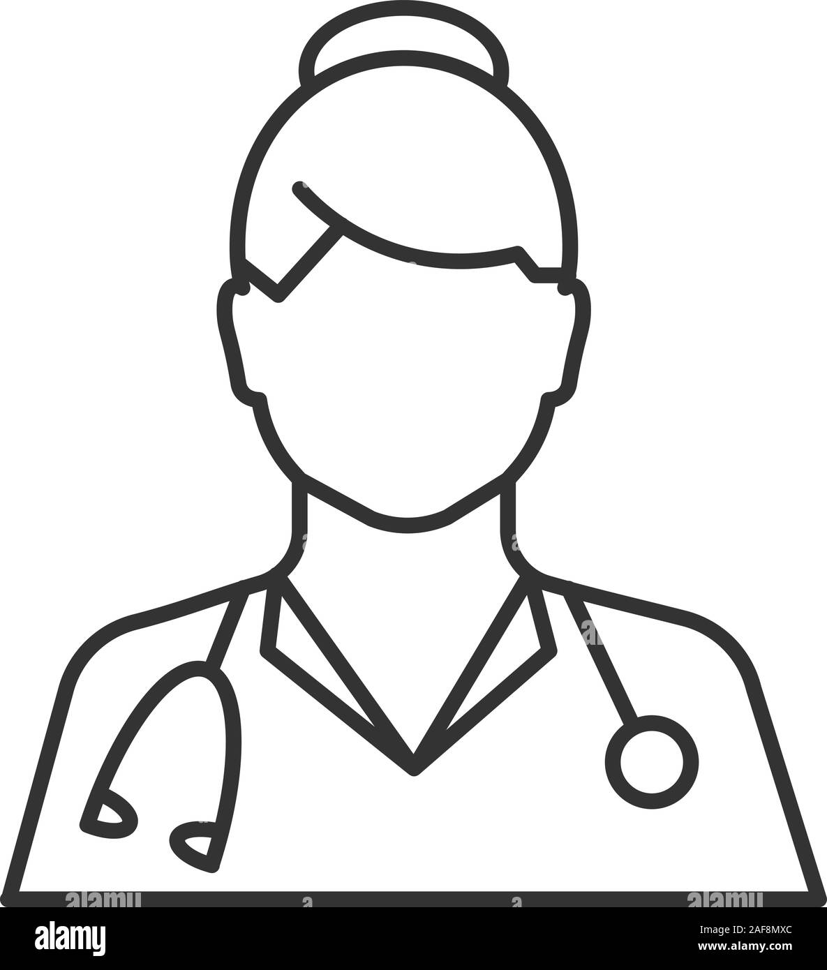 Doctor linear icon. Medical worker. Practitioner. Thin line ...