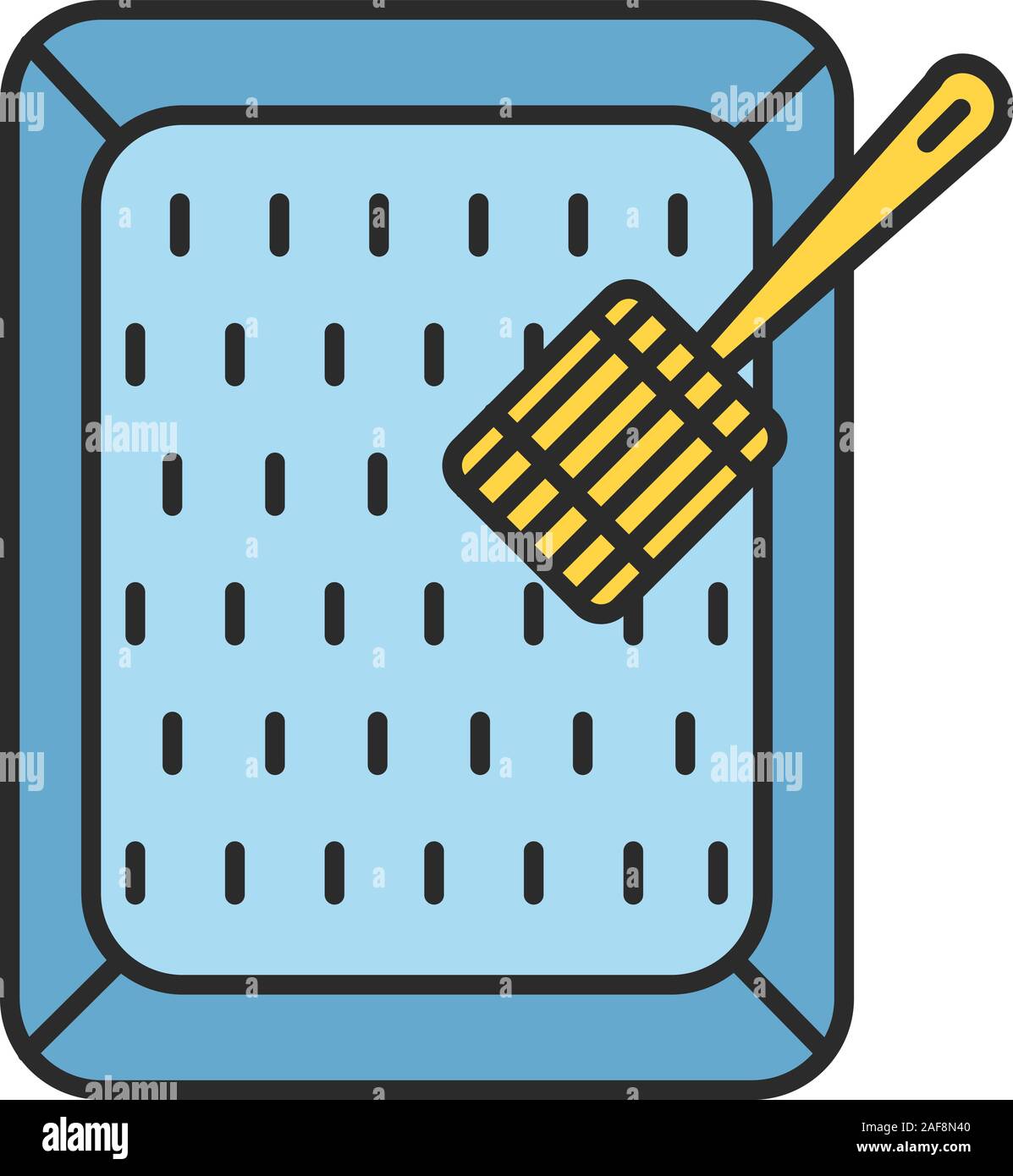 Cat's litter box color icon. Pet toilet. Isolated vector illustration ...