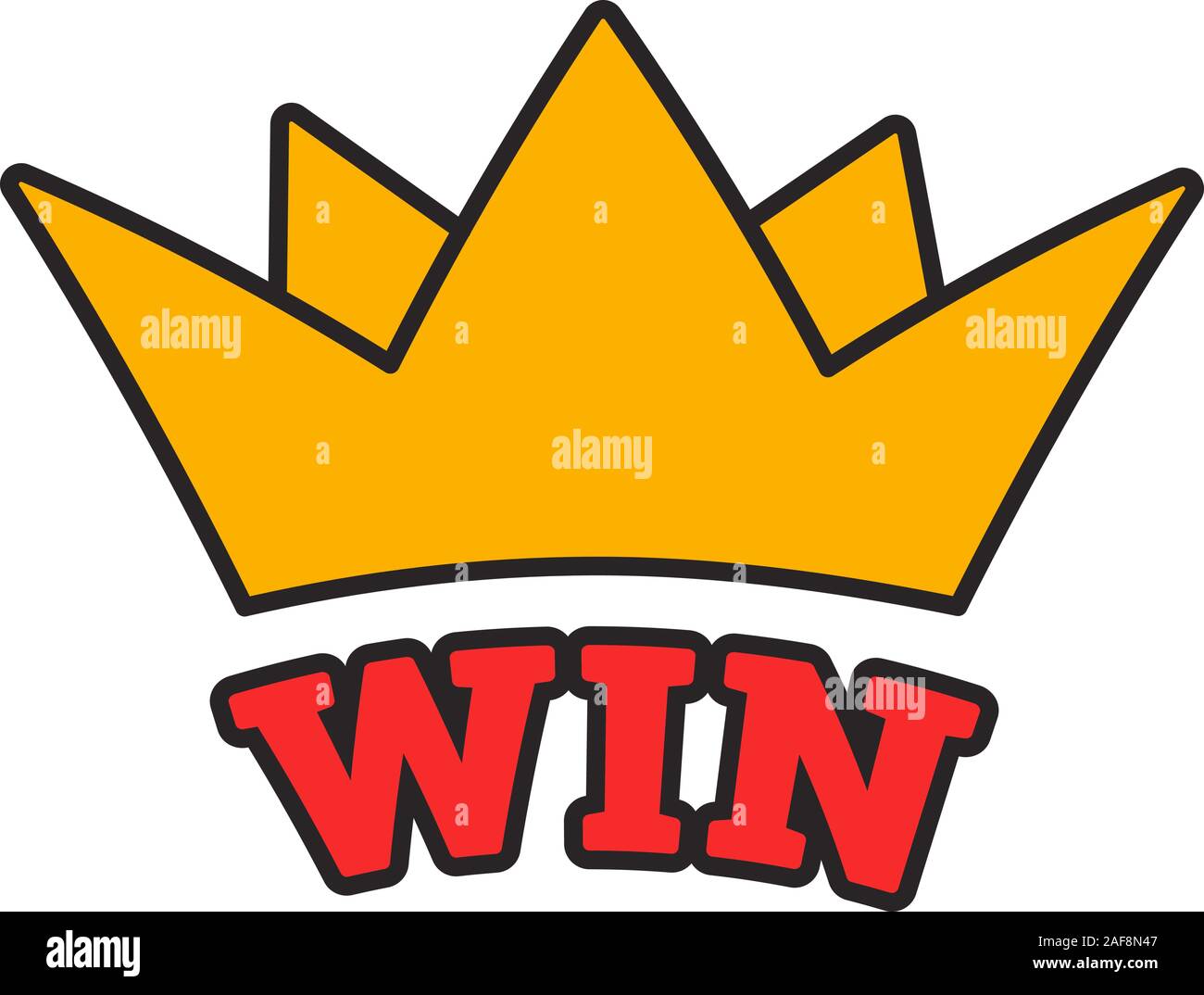 Win color icon. Crown. Jackpot. Isolated vector illustration Stock ...