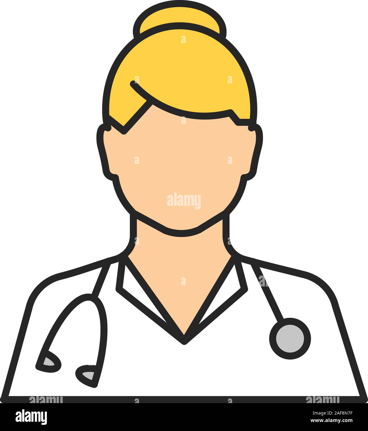 Doctor color icon. Medical worker. Practitioner. Isolated vector ...