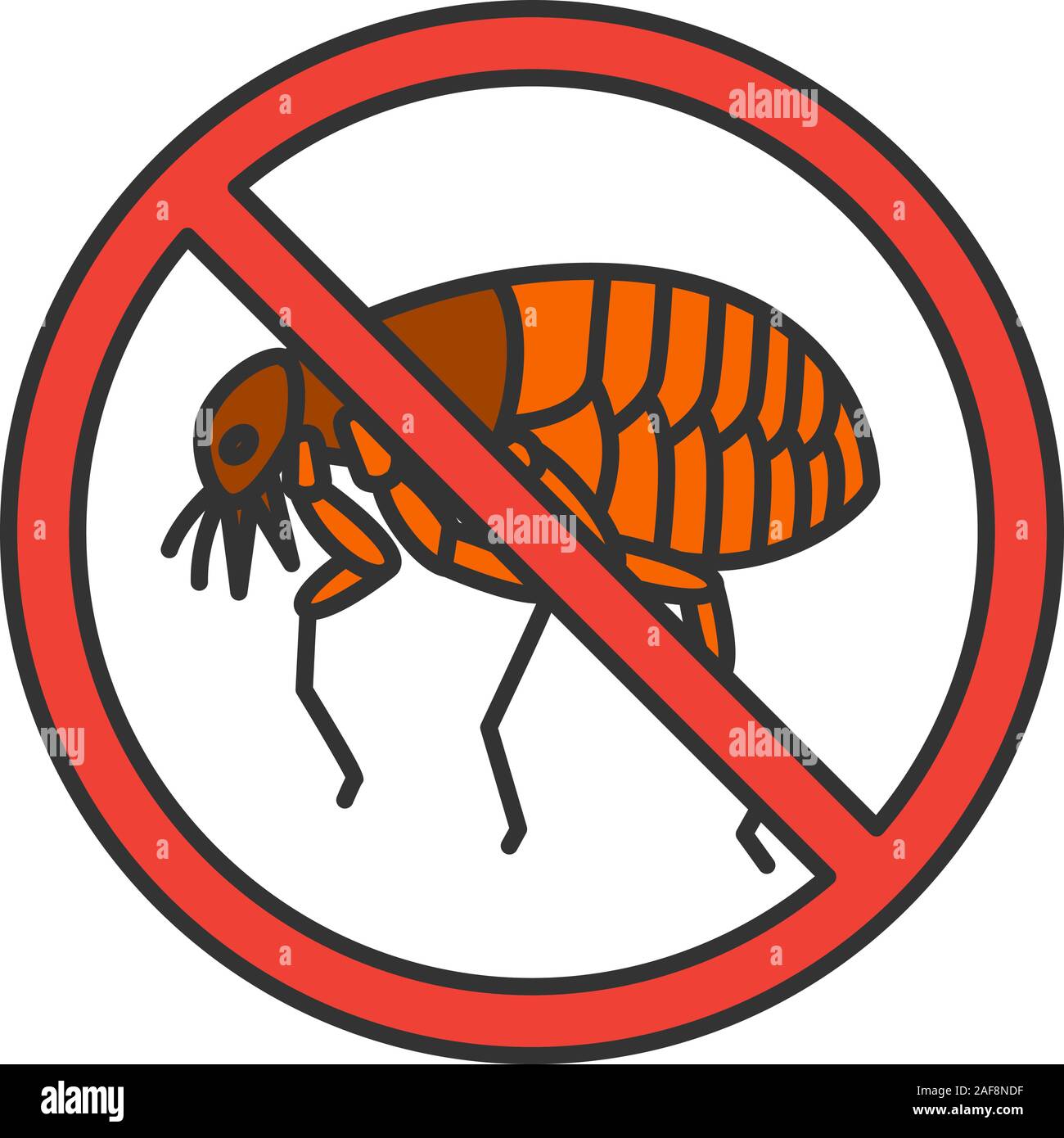 Stop fleas color icon. Parasitic insects repellent. Pest control ...