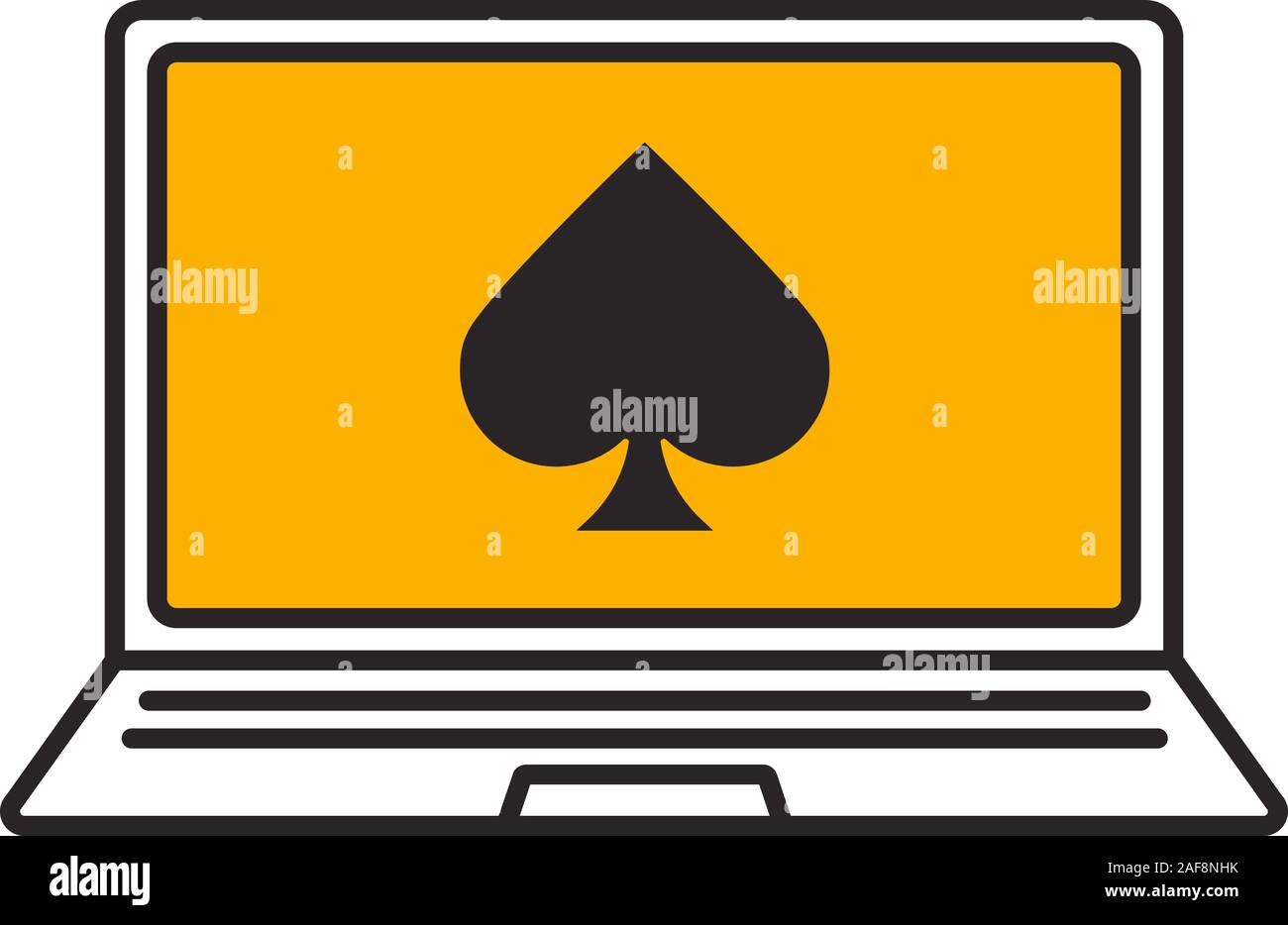 Cartoon illustration spade card suit hi-res stock photography and ...