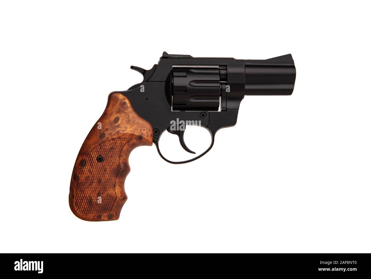 Gun pistol revolver isolated on white background Stock Photo - Alamy