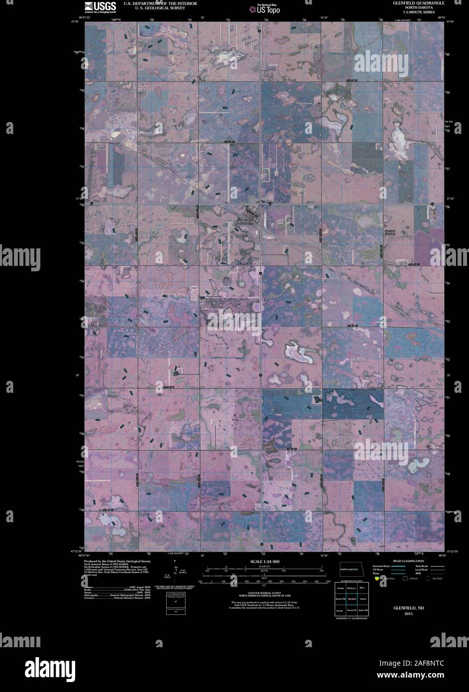 Glenfield north dakota map hi-res stock photography and images - Alamy