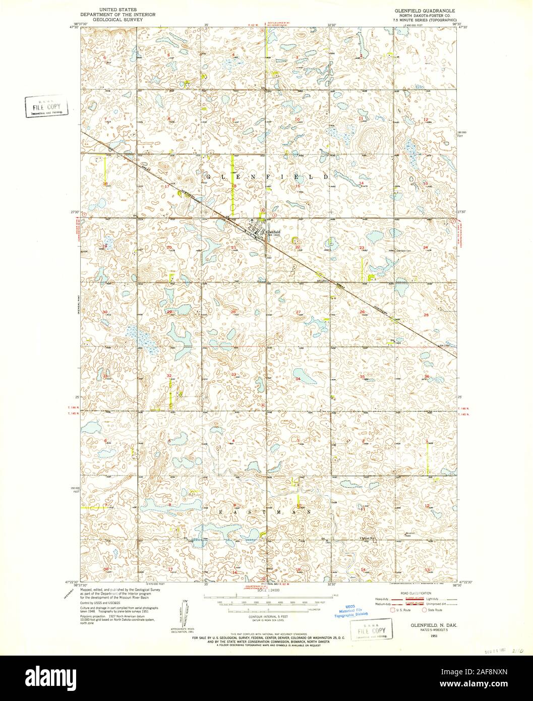 Glenfield north dakota map hi-res stock photography and images - Alamy