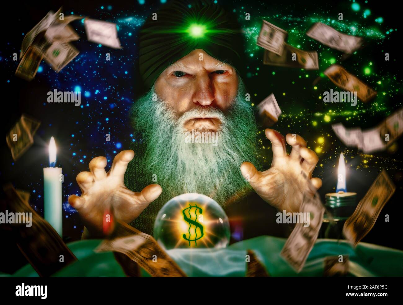 Crystal ball wizard clairvoyant hi-res stock photography and images - Alamy