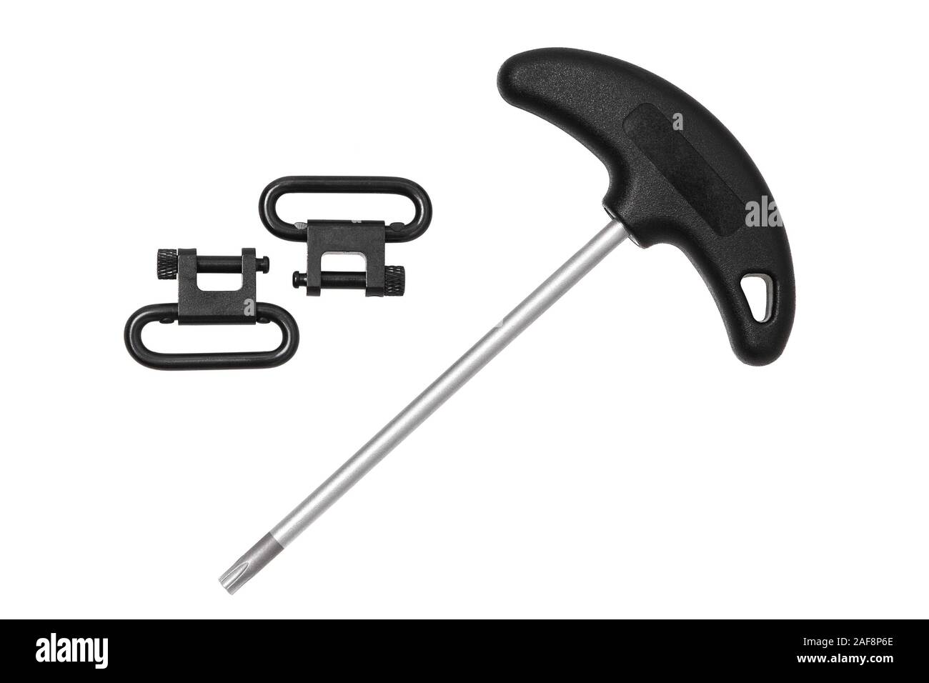 accessories for modern hunting rifle isolated on white background Stock ...