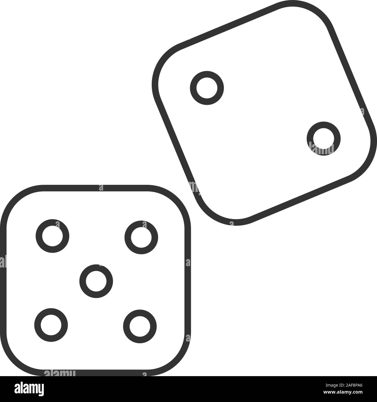 Dice linear icon. Gambling. Thin line illustration. Contour symbol ...