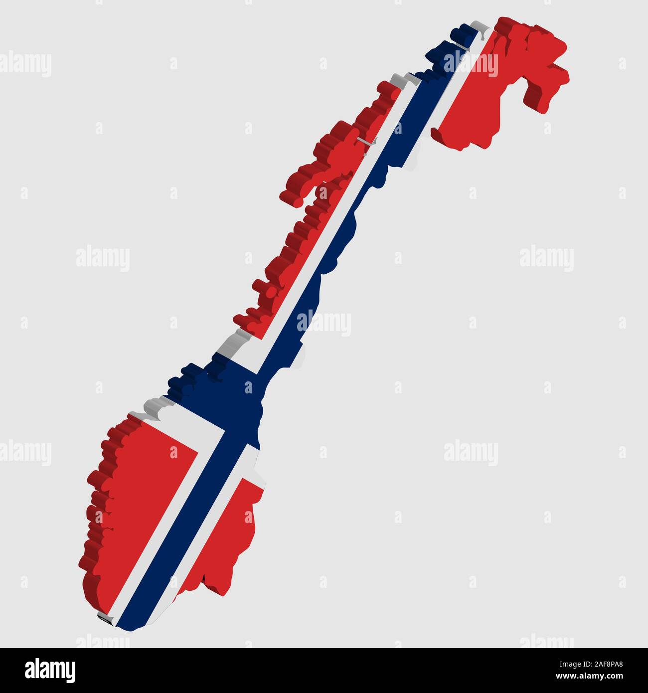 3D Norway Map Flag Vector illustration Eps 10 Stock Vector Image & Art ...