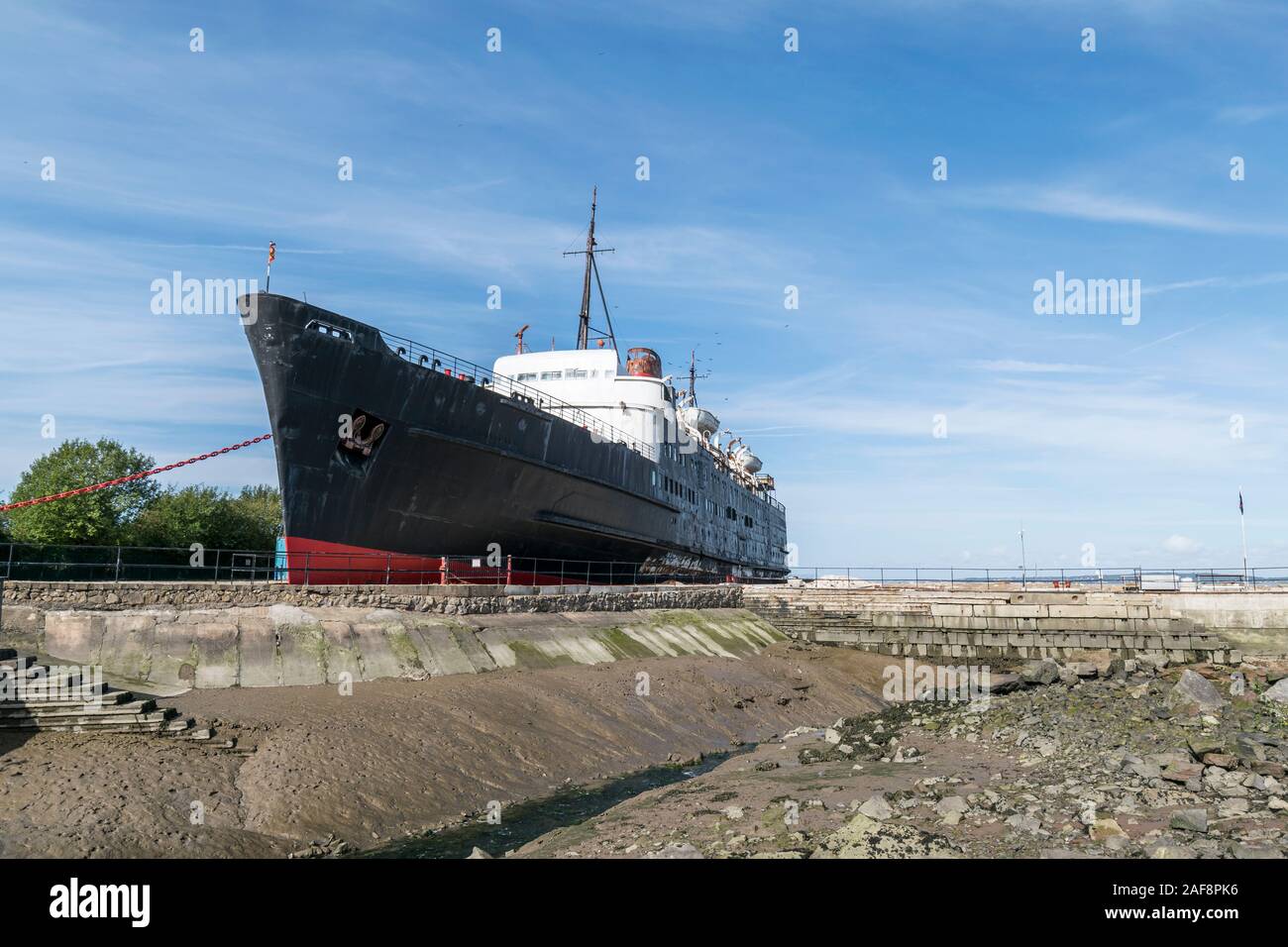 Llanerchy y Mor dock showing The Duke Of Lancaster ship near Mostyn ...