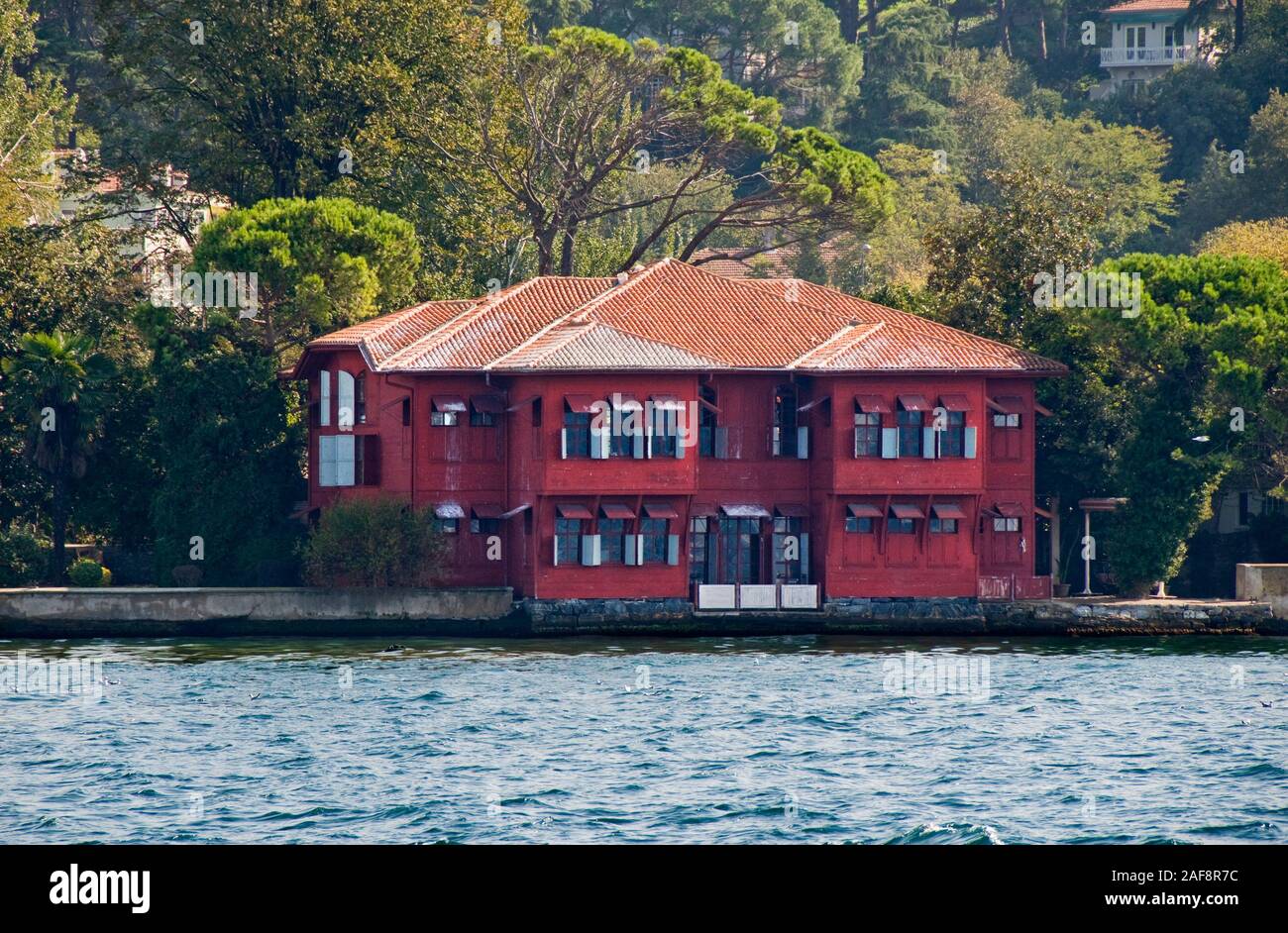 Turkish yali, on the seaside of the Bosphorus strait. Istanbul, Turkey ...